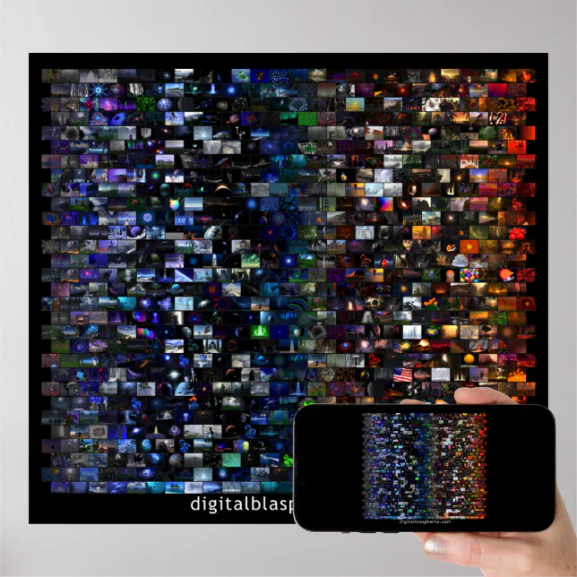 Digital Blasphemy Spectrum Mosaic (Black) Poster | Zazzle
