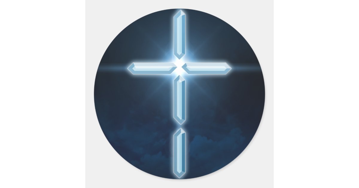 Digital Christian - Digital Cross Sticker Decal | Zazzle
