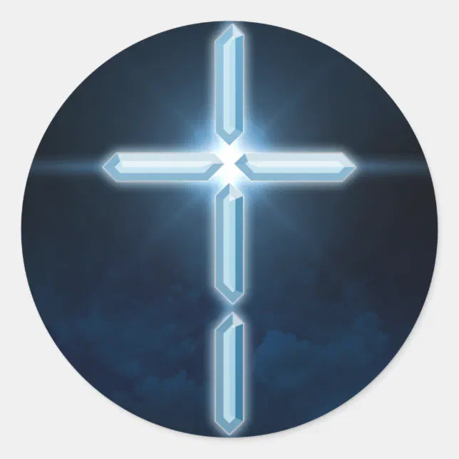 Digital Christian - Digital Cross Sticker Decal | Zazzle