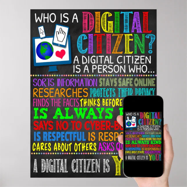 Digital Citizen Classroom Poster | Zazzle