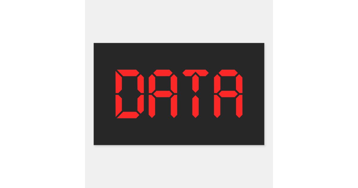 DIGITAL DATA RECTANGULAR STICKER | Zazzle