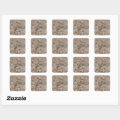Digital Desert Camouflage Customizable Square Sticker | Zazzle