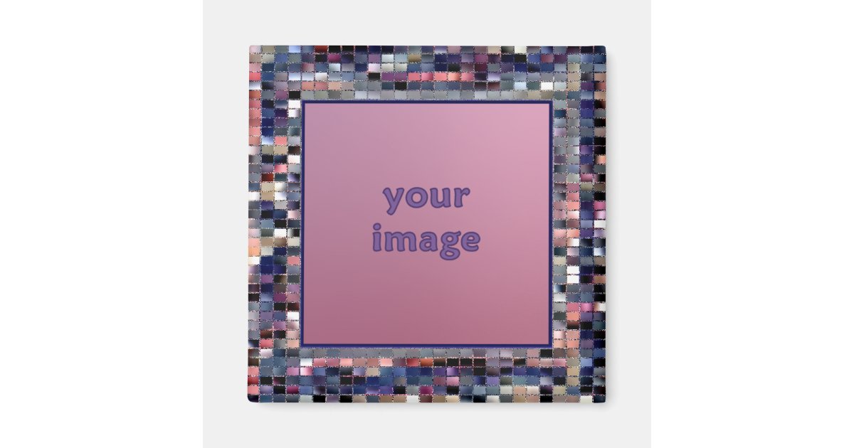 Digital Design Photo Border Magnet | Zazzle