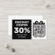 Digital Discount Coupon With QR Code Logo Black | Zazzle