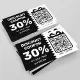 Digital Discount Coupon With QR Code Logo Black | Zazzle