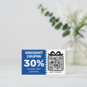 Digital Discount Coupon With QR Code Logo Blue | Zazzle