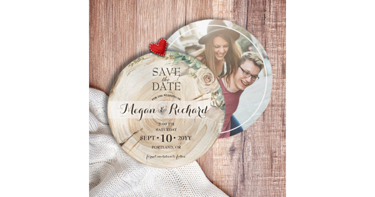 Digital Elegant Rustic Wood Greenery Invitation | Zazzle