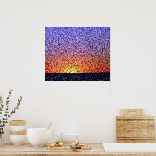 Digital Expressionism: Sunset [L] Poster | Zazzle