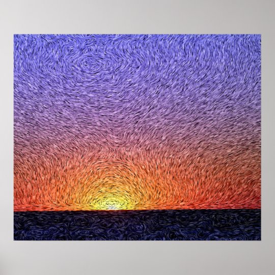 Digital Expressionism: Sunset [L] Poster | Zazzle.com