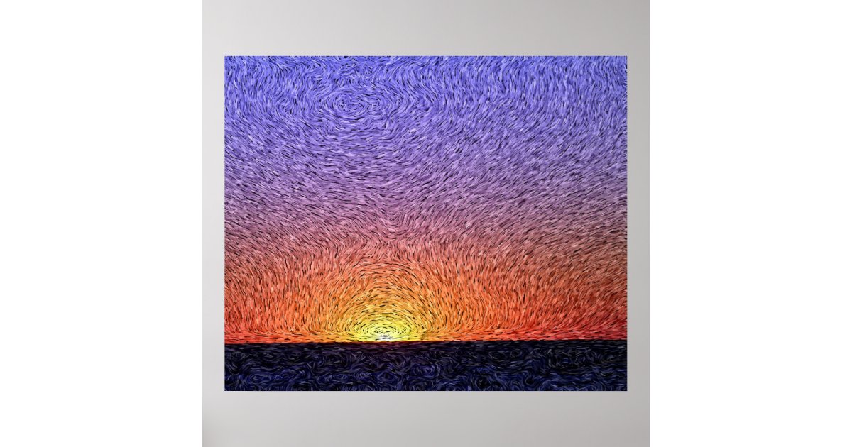 Digital Expressionism: Sunset [L] Poster | Zazzle