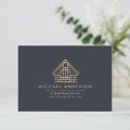 Digital Home Building Construction Blue Business Card | Zazzle