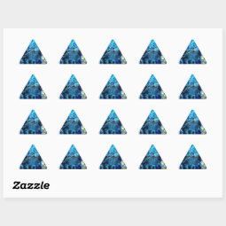 Digital Image Background Binary Code Technology Triangle Sticker | Zazzle