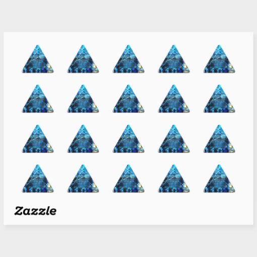Digital Image Background Binary Code Technology Triangle Sticker | Zazzle