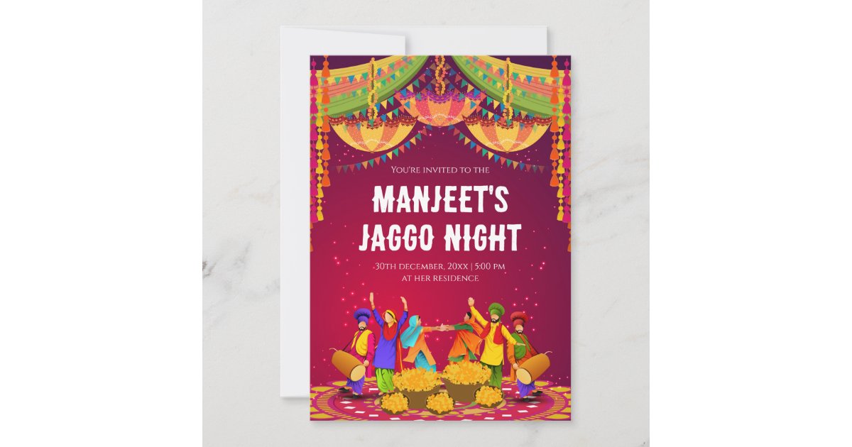 Digital Jaggo invites Jago invitation, Jago invite | Zazzle
