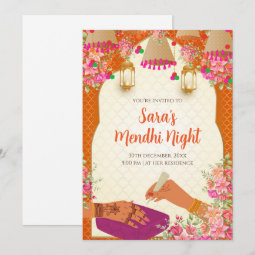 Digital Mehndi invite & Mehendi invitations | Zazzle