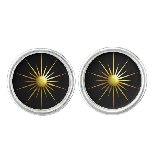 Digital Modern Sun Cufflinks | Zazzle.com