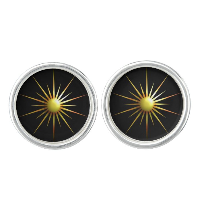 Digital Modern Sun Cufflinks | Zazzle.com