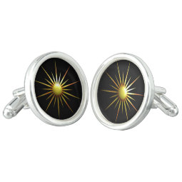 Digital Modern Sun Cufflinks | Zazzle