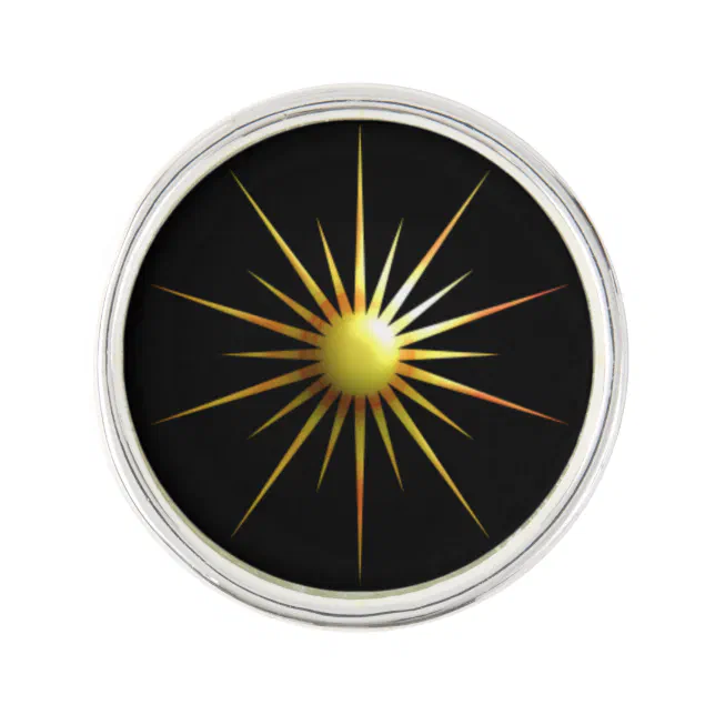 Digital Modern Sun Lapel Pin | Zazzle