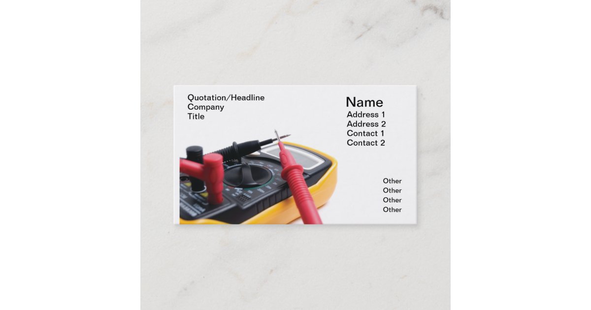 Digital multimeter business card | Zazzle