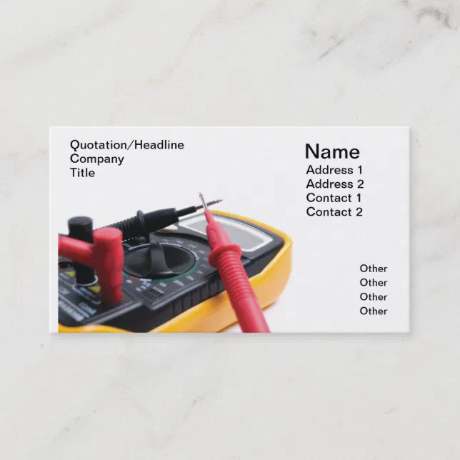 Digital multimeter business card | Zazzle