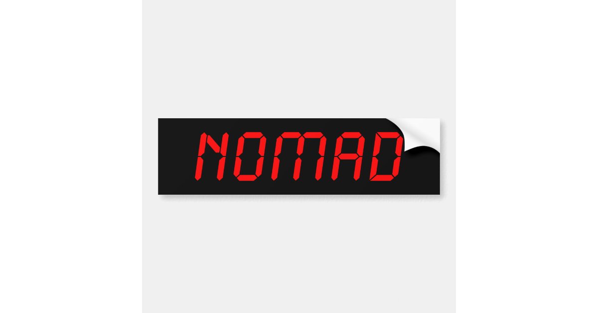 DIGITAL NOMAD BUMPER STICKER | Zazzle