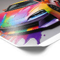 digital photo of a race car in splat paint. | Zazzle