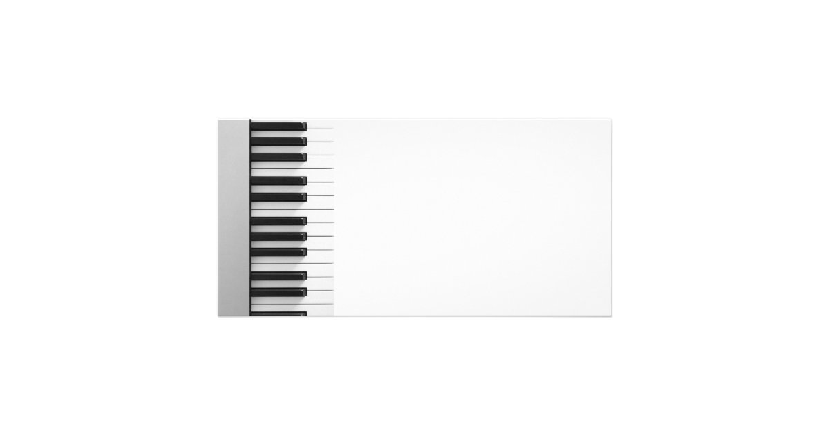 Digital piano keyboard card | Zazzle