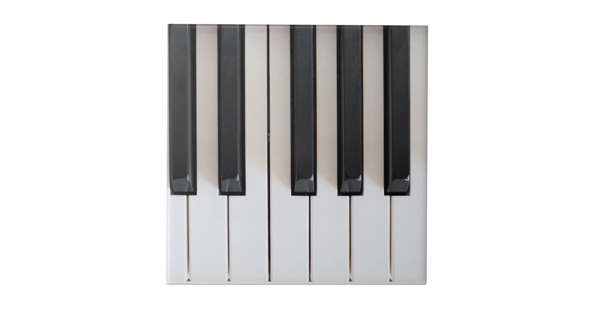Digital piano keyboard ceramic tile | Zazzle