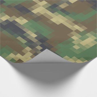 Digital Pixel Camouflage Pattern Wrapping Paper | Zazzle