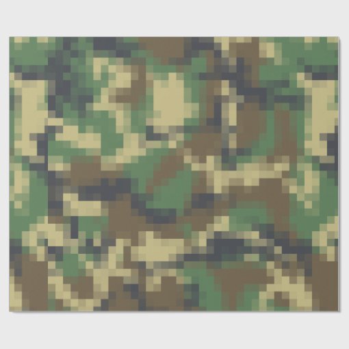 Digital Pixel Camouflage Pattern Wrapping Paper | Zazzle