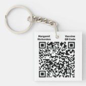 Digital QR Code Photo ID Keychain | Zazzle