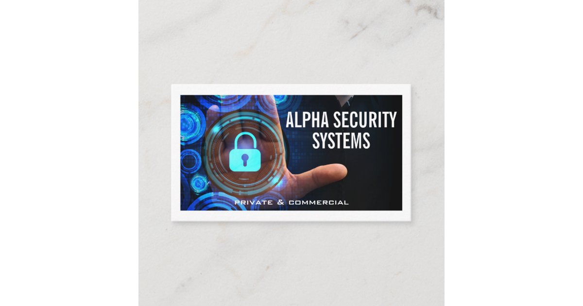 Digital Security Lock | Data Systems Business Card | Zazzle