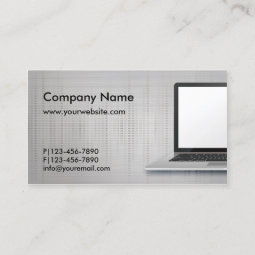 Digital Silver Computer Repair sold business cards | Zazzle