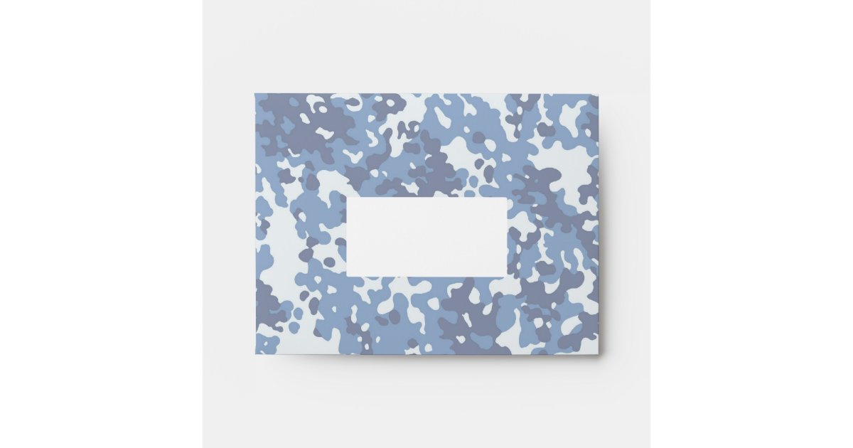Digital Sky Blue Camouflage (Lightened) Envelope | Zazzle
