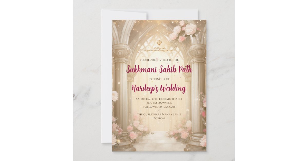 Digital Sukhmani Sahib Path invite & Akhand Path | Zazzle