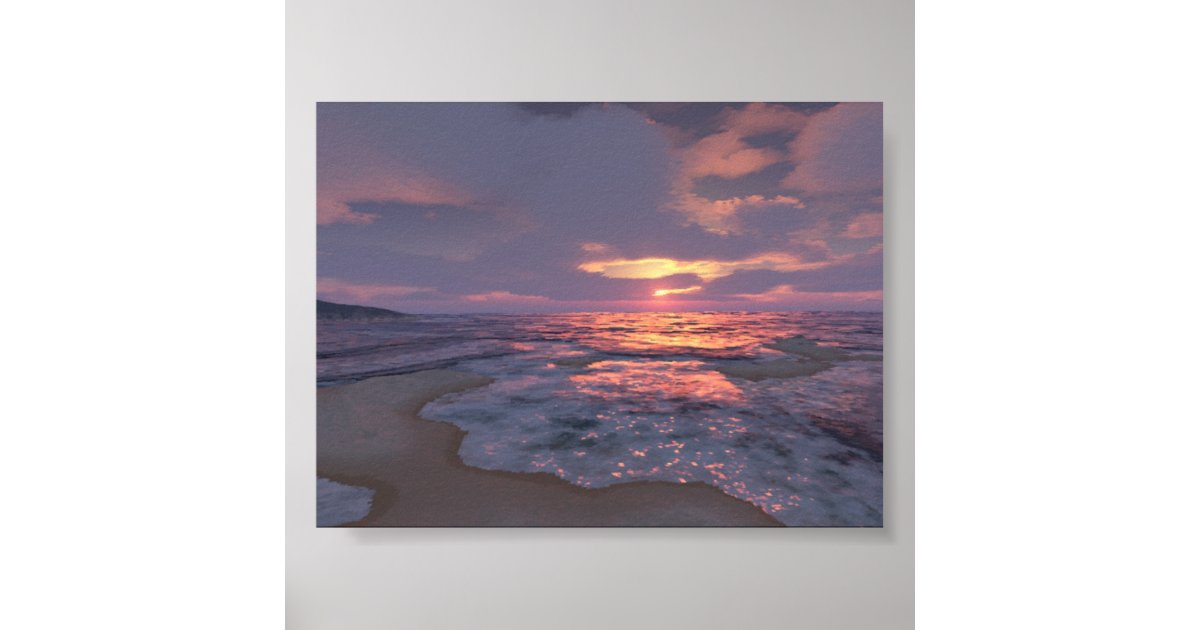 Digital Sunset Poster | Zazzle