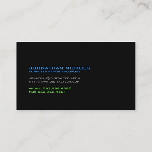 Digital Tech. Computer 2 Business Cards | Zazzle
