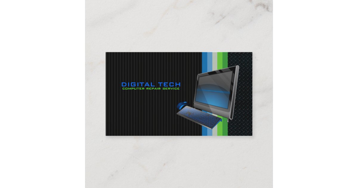 Digital Tech. Computer 2 Business Cards | Zazzle