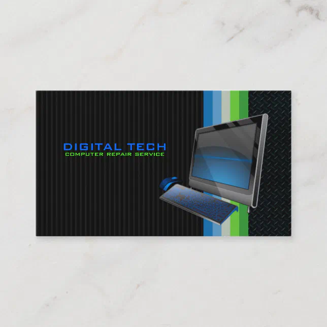 Digital Tech. Computer 2 Business Cards | Zazzle