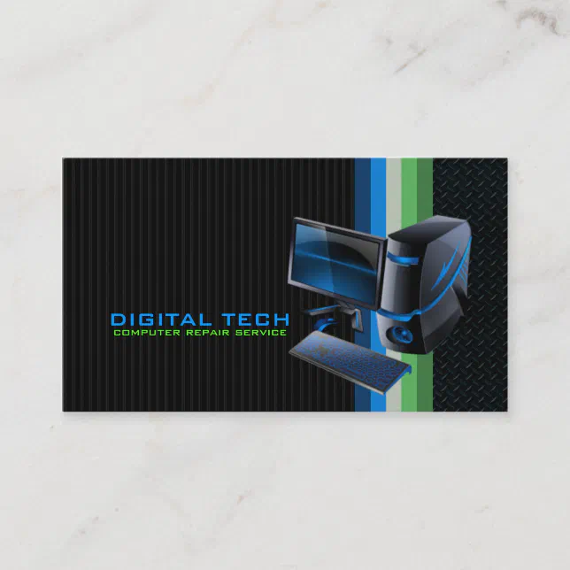 Digital Tech. Computer Business Cards | Zazzle