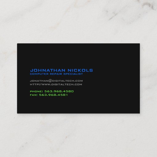 Digital Tech. TV Business Cards | Zazzle