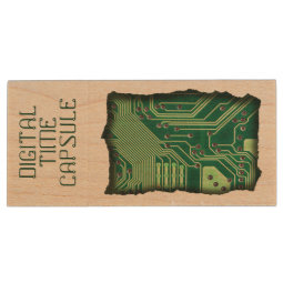 Digital Time Capsule Wood Flash Drive | Zazzle