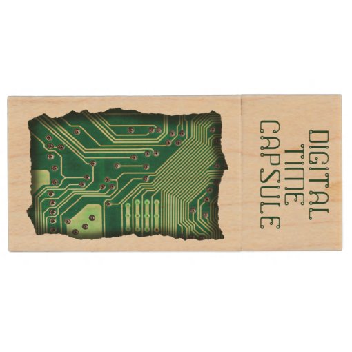 Digital Time Capsule Wood Flash Drive | Zazzle