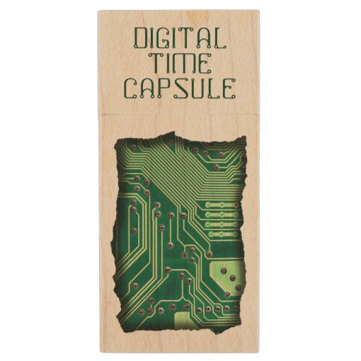 Digital Time Capsule Wood Flash Drive | Zazzle