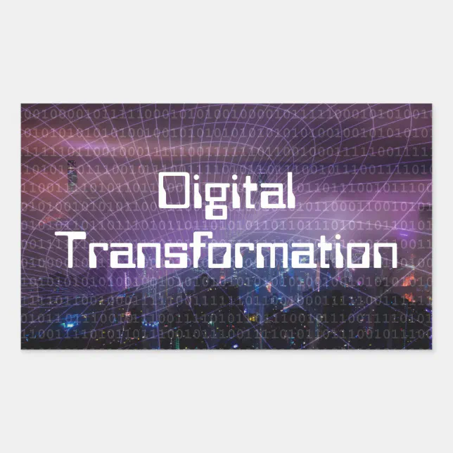 Digital Transformation for Business Rectangular Sticker | Zazzle