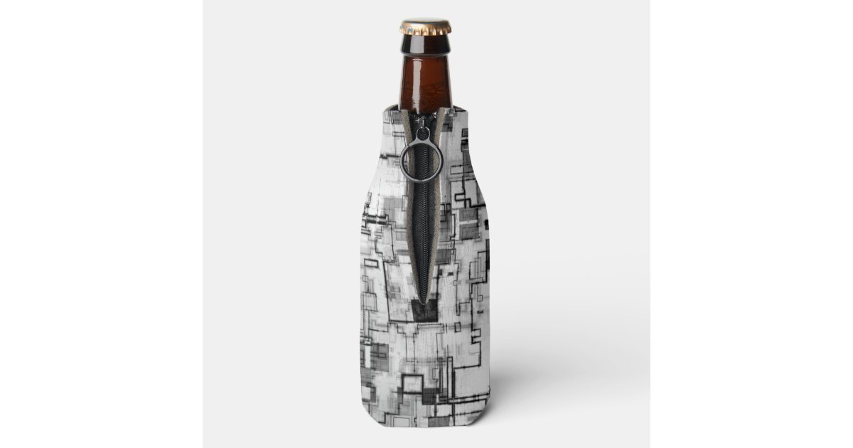 Digital Urban Circuit Bottle Cooler | Zazzle