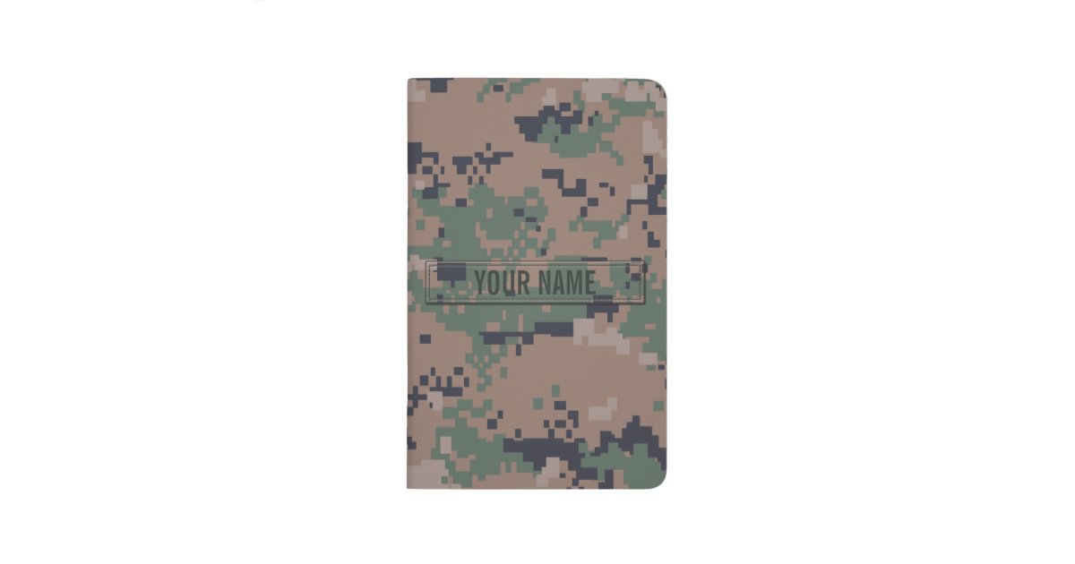 Digital Woodland Camouflage Customizable Journal | Zazzle