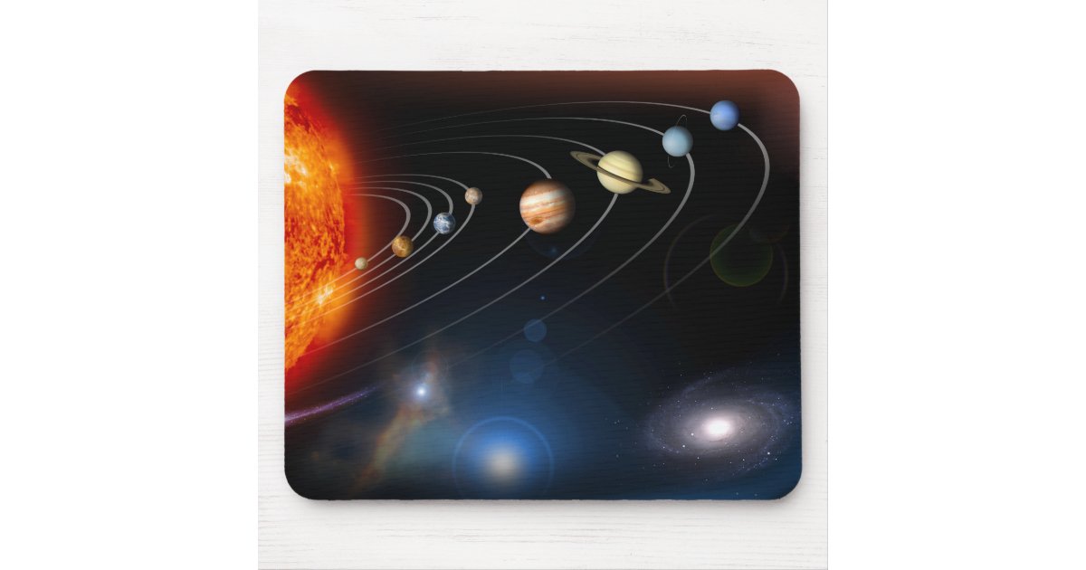 Digitally generated image of our solar system mouse pad | Zazzle