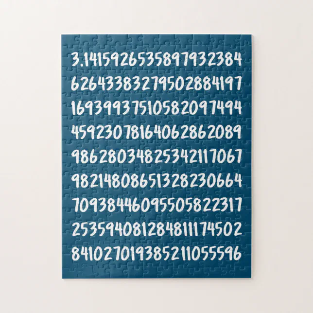 Digits of Pi 3.14 Math Numbers Design Jigsaw Puzzle | Zazzle